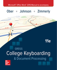 Microsoft Office Word 2016 Manual for Gregg College Keyboarding ...